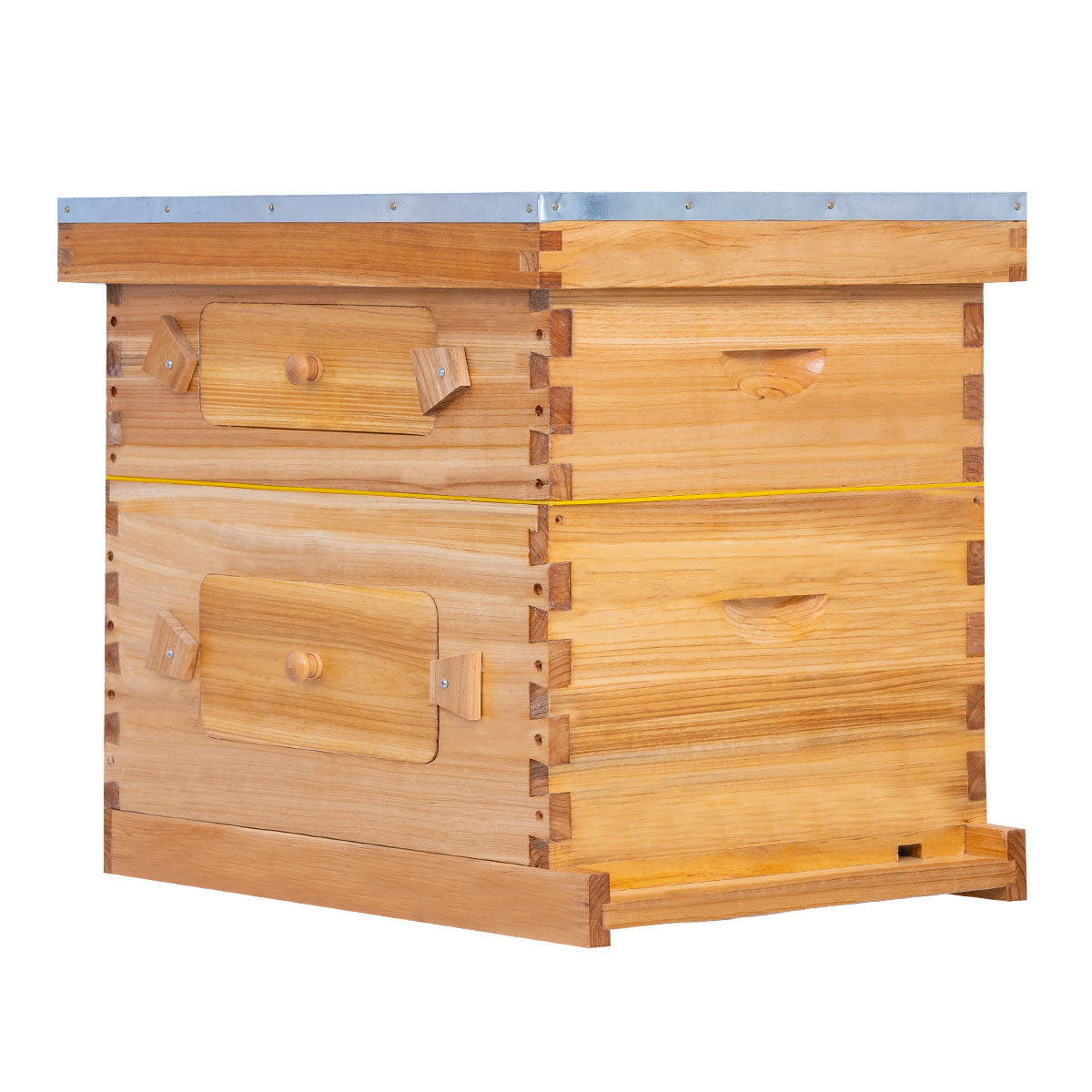 BeeCastle Hives 10 Frame 2 Layer Wax Coat Cedar Wood Beehive Kit