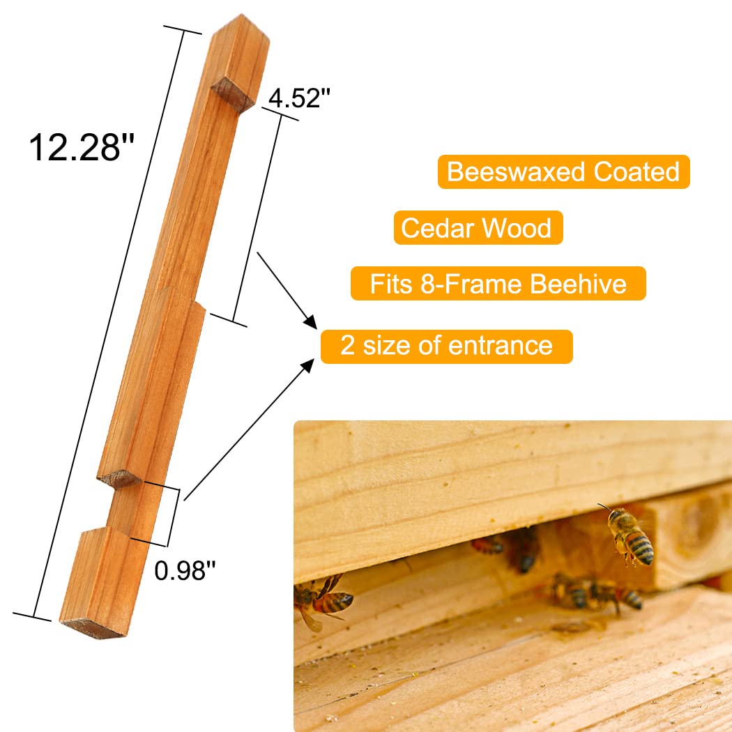 BeeCastle Beehive Entrance Reducer 8 Frame Wood Hive Entrance Protecto ...