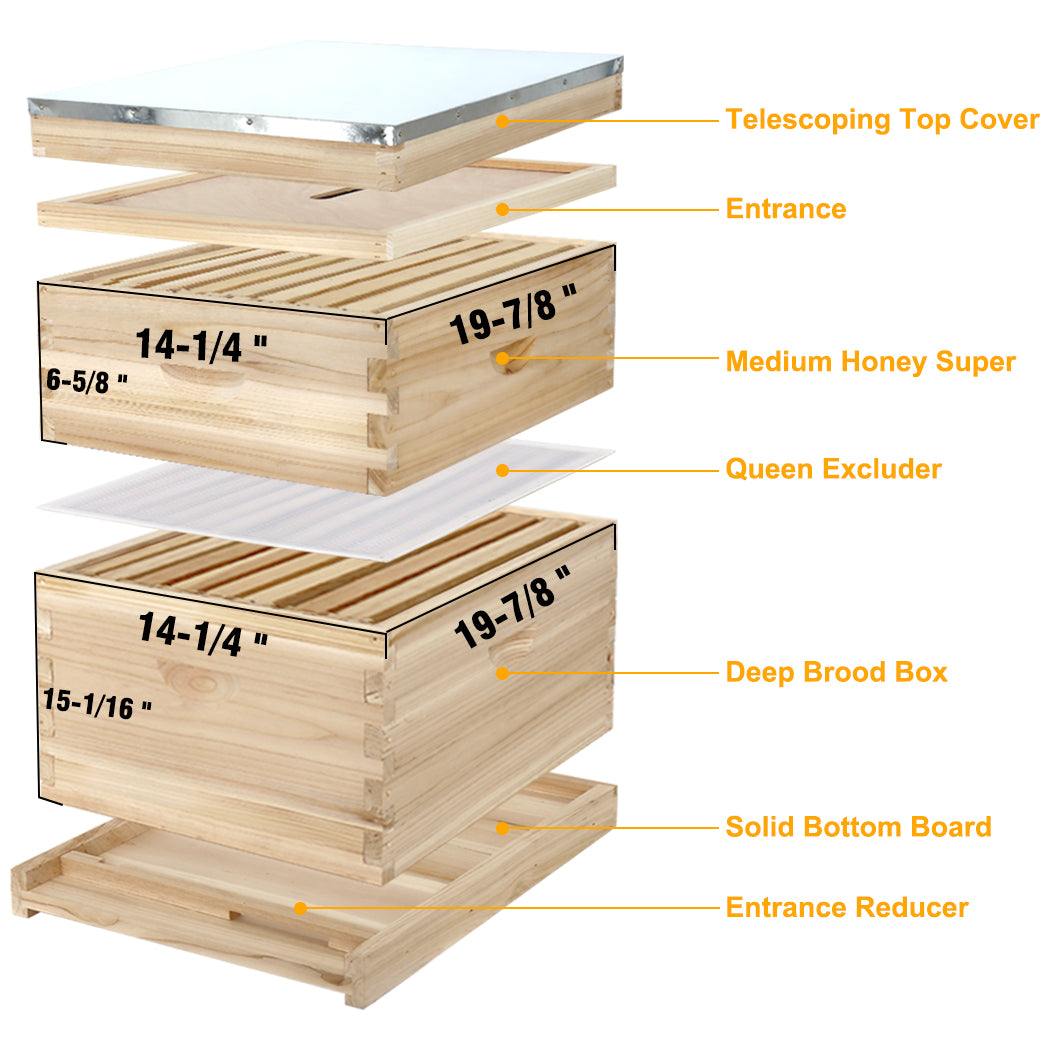 Unwax Standard Langstroth Beehive – BeeCastle Hives