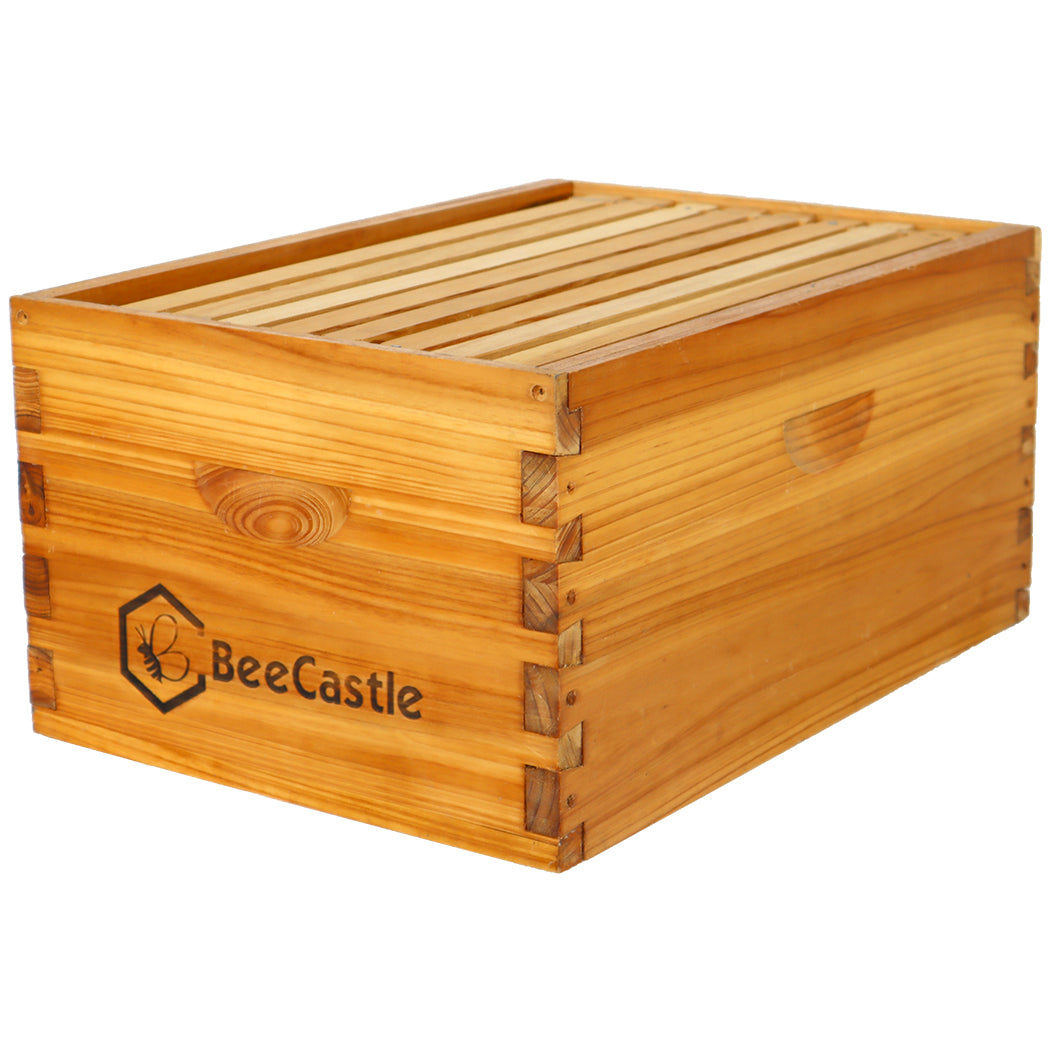 BeeCastle Hives 8 Frame Unassembled Deep Brood Bee Box With Wooden Fra