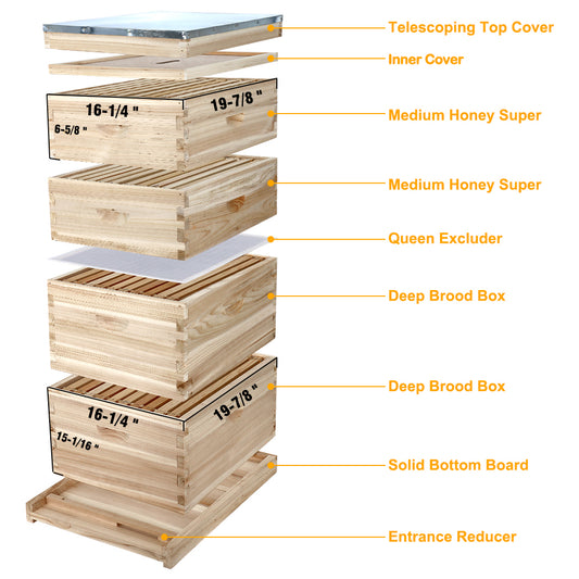 Unwax Standard Langstroth Beehive – BeeCastle Hives