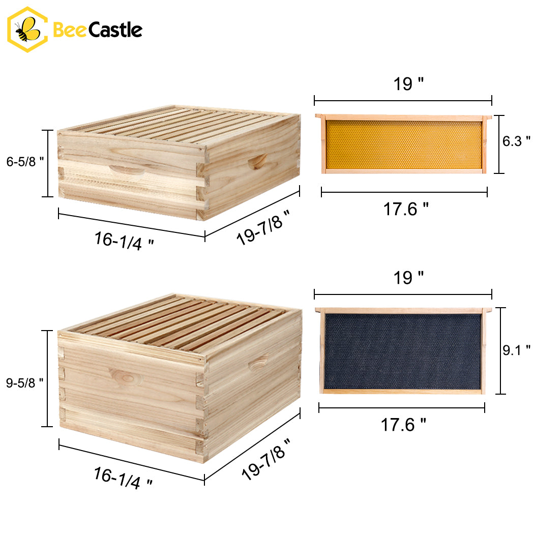 BeeCastle Natural Hive 10 Frame 2 Layer Beehive – BeeCastle Hives